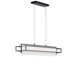 Elan Walman 1-Light Matte Black LED Linear Island Pendant | ELA84316MBK