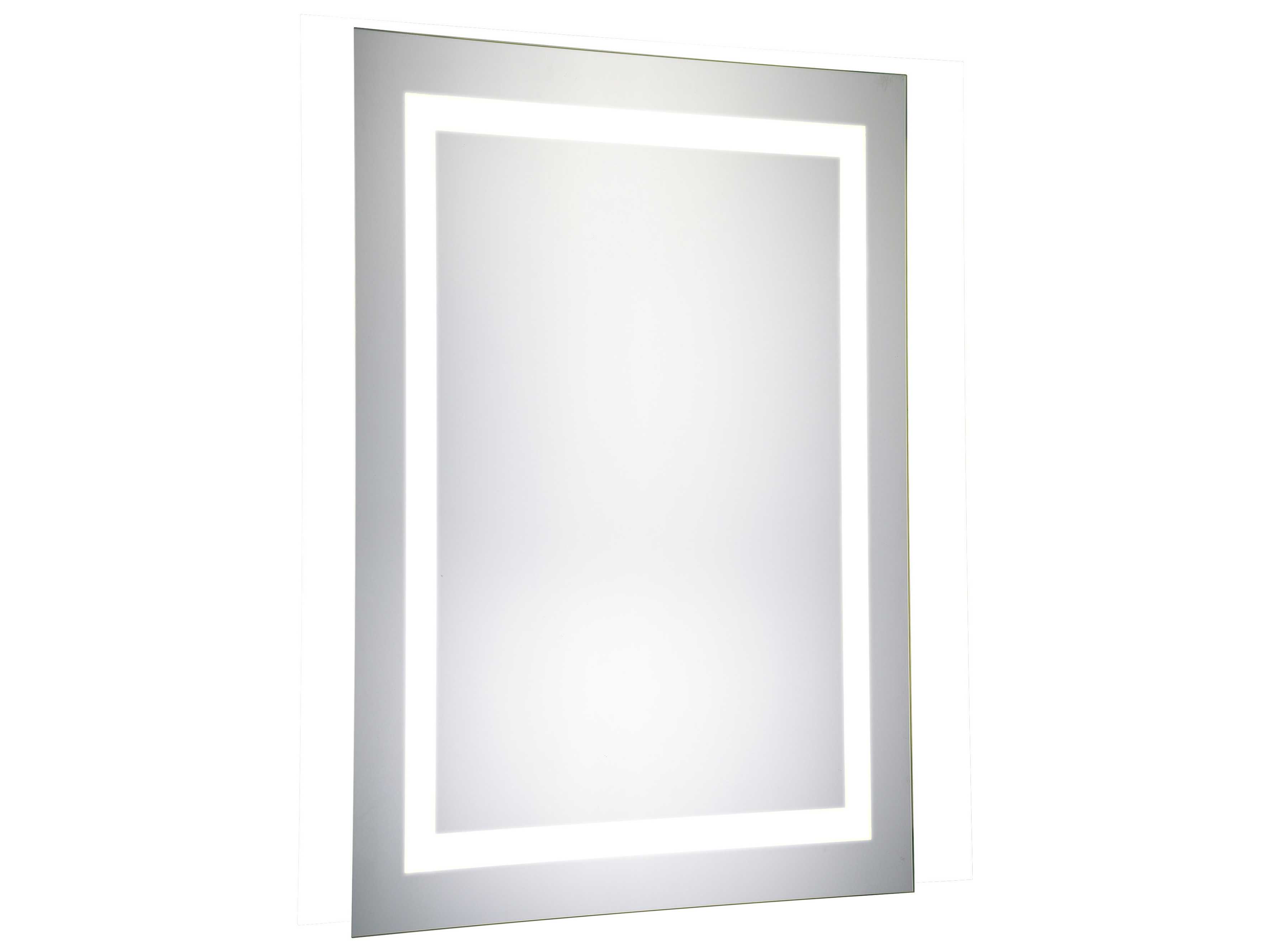 Elegant Lighting Nova Glossy White 20'' W x 40''H 5000K LED Rectangular ...