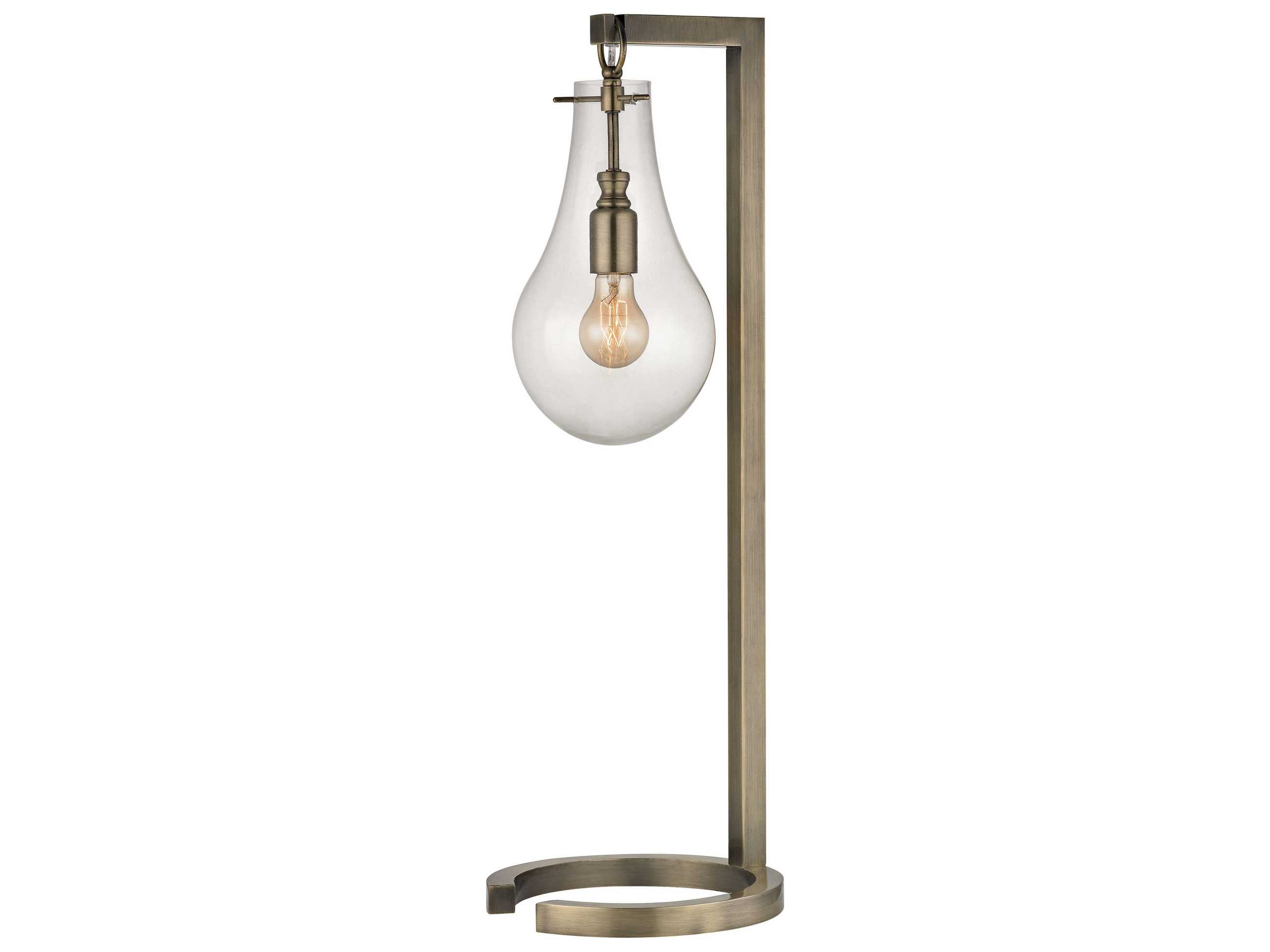 Elk Lighting Antique Brass Antique Brass Buffet Lamp with Clear Shade ...