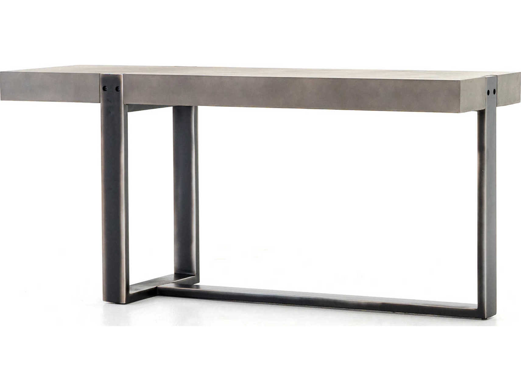 Four Hands Bina Black With Highlight / Dark Grey 67'' Wide Rectangular ...