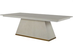 Gabby Ferris Rectangular Wood Cerused White Gold Dining Table | GASCH165065
