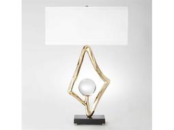 Global Views Antique Zinc Ombre Brass Black Buffet Lamp | GV790711