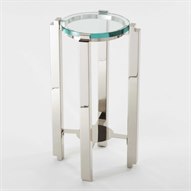 Global Views Round Marble Brass End Table | GV790621