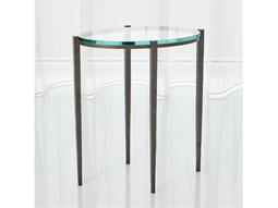 Global Views Rectangular Glass Antique Gold End Table | GV790867
