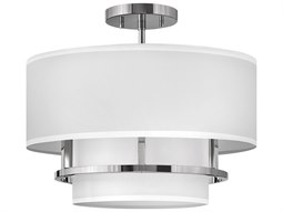 Hudson Valley Bregman 5-Light Aged Brass Glass LED Semi Flush Mount ...