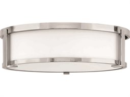 Hinkley Lowell 2-Light Brushed Bronze Glass Drum Flush Mount | HY3241BR