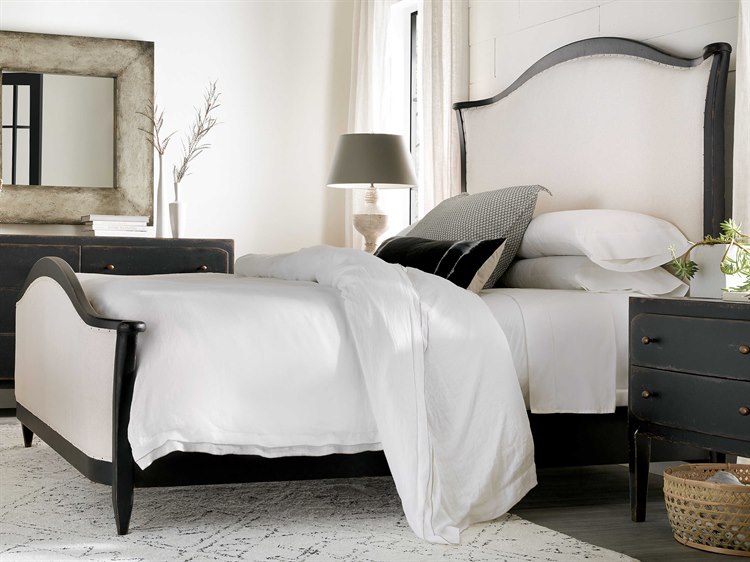 Hooker Furniture Ciao Bella Tuscan White Black Poplar Wood Upholstered ...
