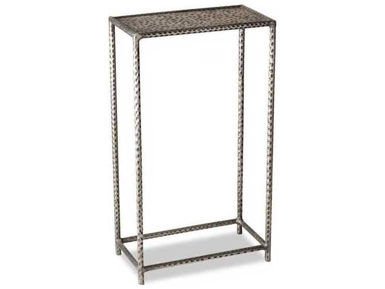 Interlude Home Antique Silver 12'' Wide Rectangular Khan Drink Table ...