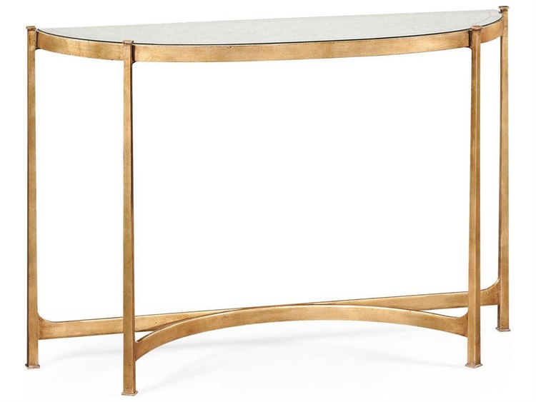 Jonathan Charles Jc Modern Glass Gilded Iron Console Table | JC494149G