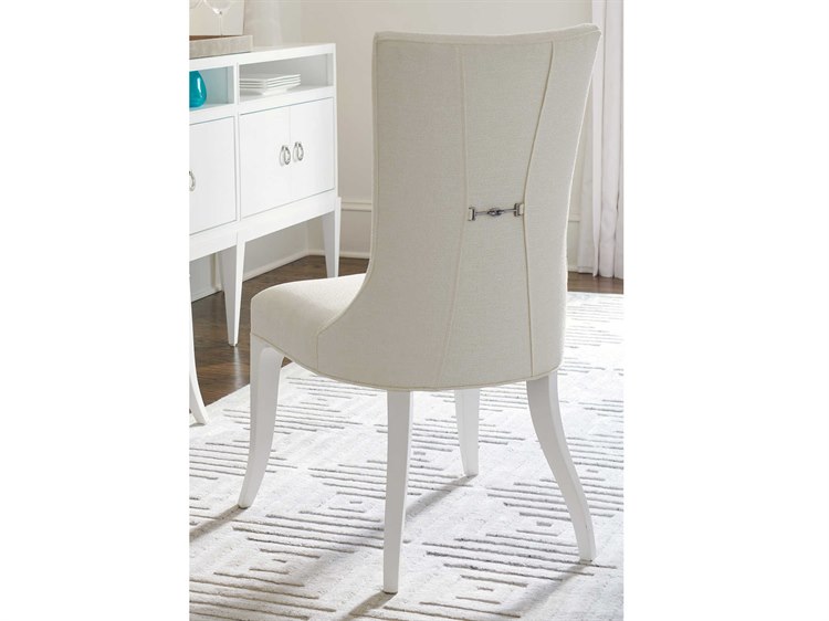 Lexington Avondale Maple Wood White Upholstered Side Dining Chair ...