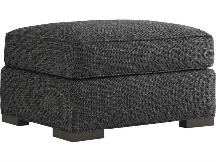 Lexington Tower Place Black Leather Ottoman | LX01159344LL40