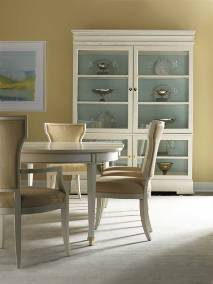 Lillian August Workshop Sutton - Extendable Oval Wood Washed Linen Gold ...