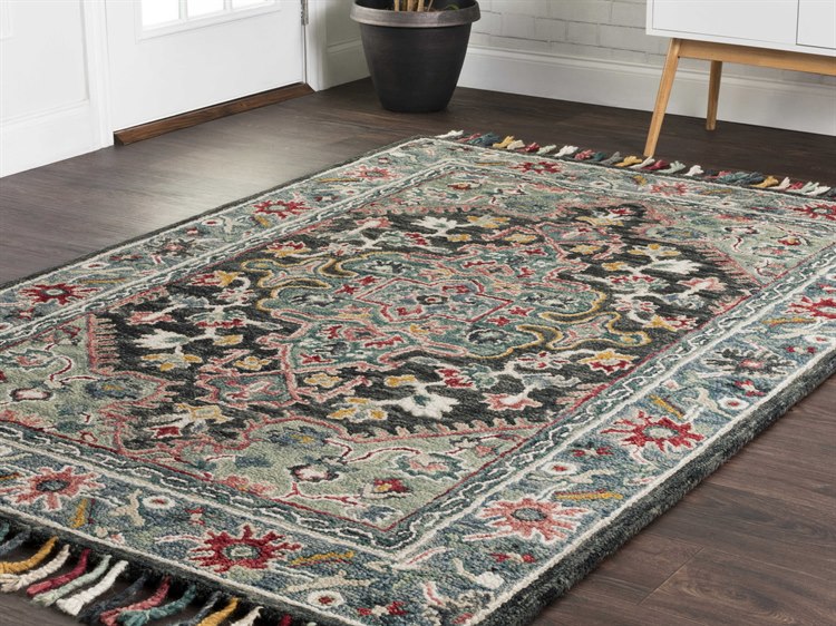 Loloi Rugs Zharah Bordered Area Rug | LLZHARZR05NVBBREC