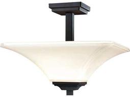 Hudson Valley Bregman 5-Light Aged Brass Glass LED Semi Flush Mount ...