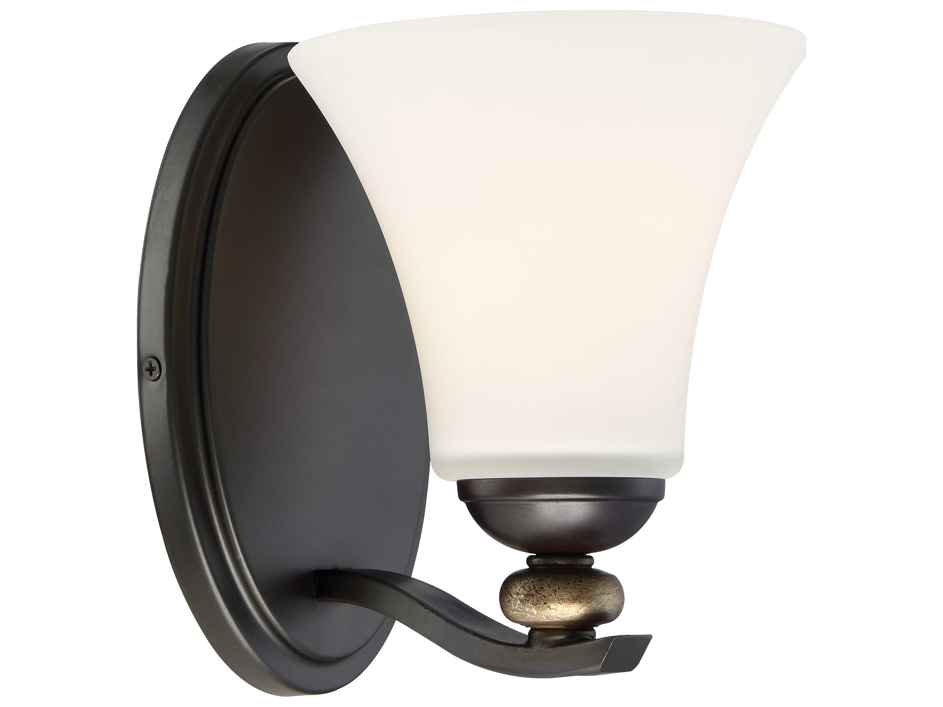 Minka Lavery Shadowglen Lathan Bronze with Gold Highlights Glass Wall ...