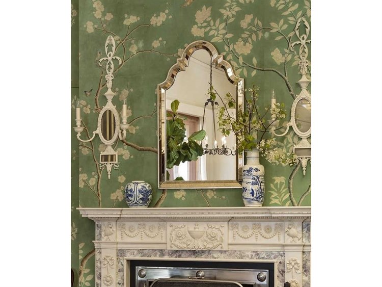Mirror Home Michael S. Smith Antiqued Silver Leaf Antiqued Wall Mirror ...