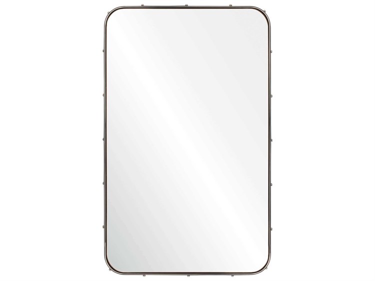 Mirror Home Michael S. Smith Navy Polished Stainless Steel Rectangular ...