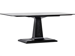 Noir Round Wood Hand Rubbed Black Dining Table | NOIGTAB550HB