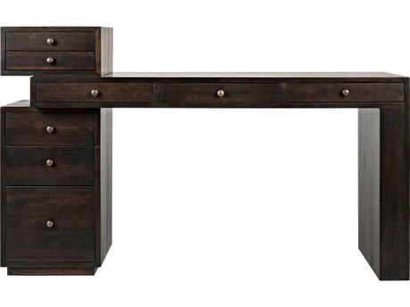 Noir Furniture Degas Washed Walnut 76'' x 32'' Secretary Desk ...