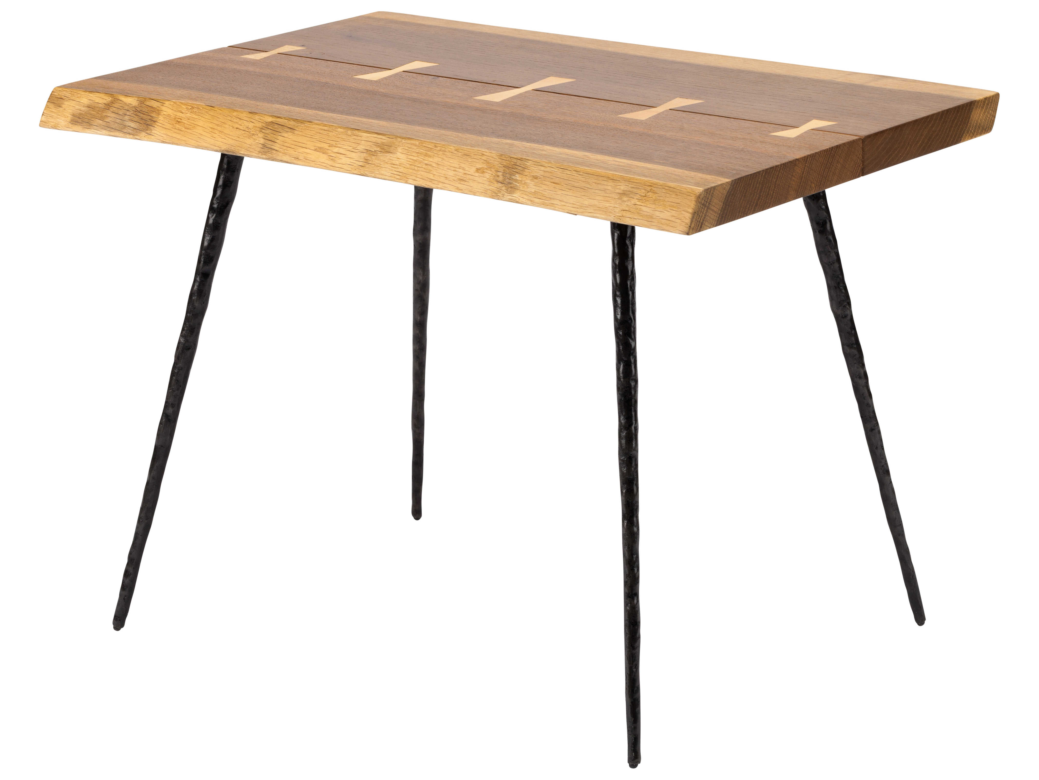 Nuevo Nexa Matte Smoked / Black 23'' Wide Rectangular End Table | NUEHGSR610