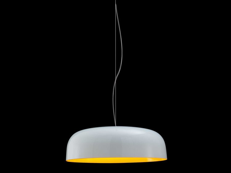 Oluce Canopy 23" 1-Light Lacquered White LED Bowl Linear Pendant | OE421BI