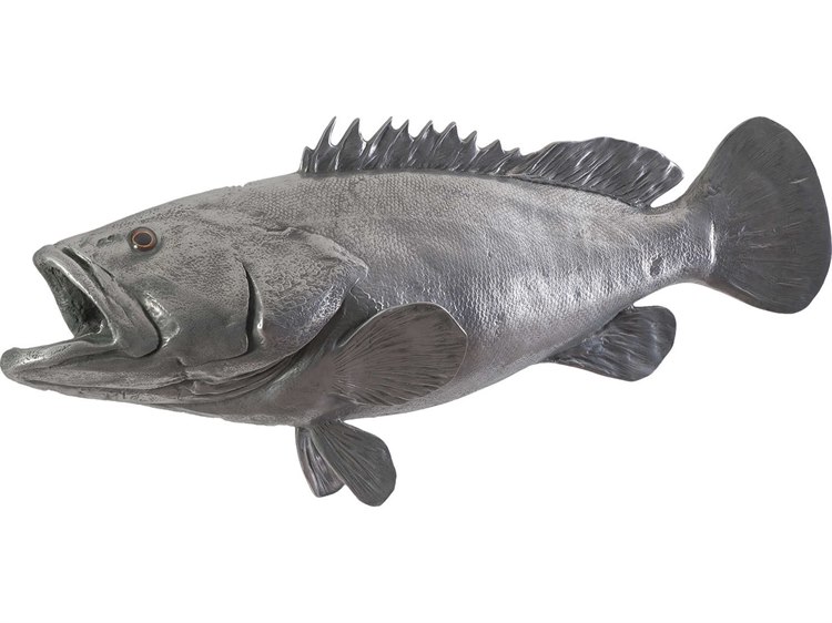 Phillips Collection Polished Aluminum Estuary Cod Fish 3D Wall Art ...