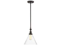 Savoy House Drake 1-Light English Bronze Glass Pendant | SV79132113