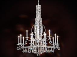 Schonbek Sarella 15-Light Silver Crystal Candelabra Chandelier | S5RS8315