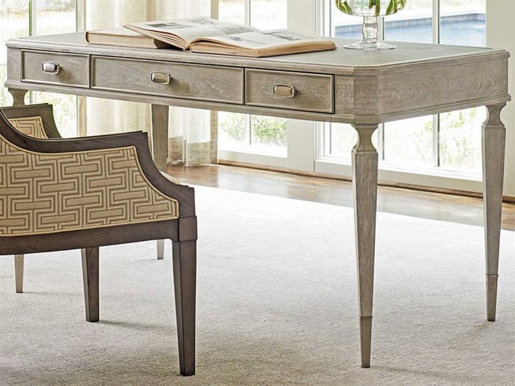 Sligh Greystone Soft Pearl Grey With White Glaze Writing Desk | SH250412