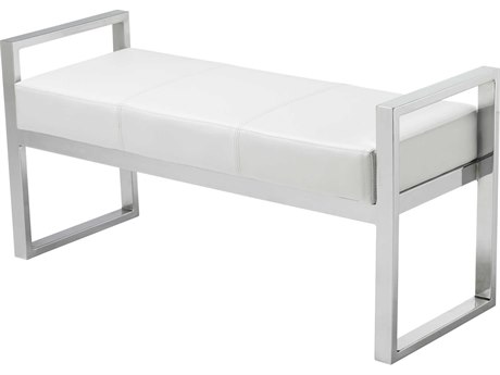 Sunpan Modern Home Ikon Bravo Black / Brushed Gold Accent Bench | SPN105363