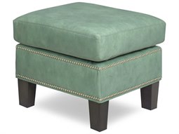 Butler Leon Black Leather Ottoman | BT6165034
