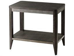 Theodore Alexander Ta Studio No. 2 Rectangular Wood Rowan Primavera With Tempest Grey Leather ...