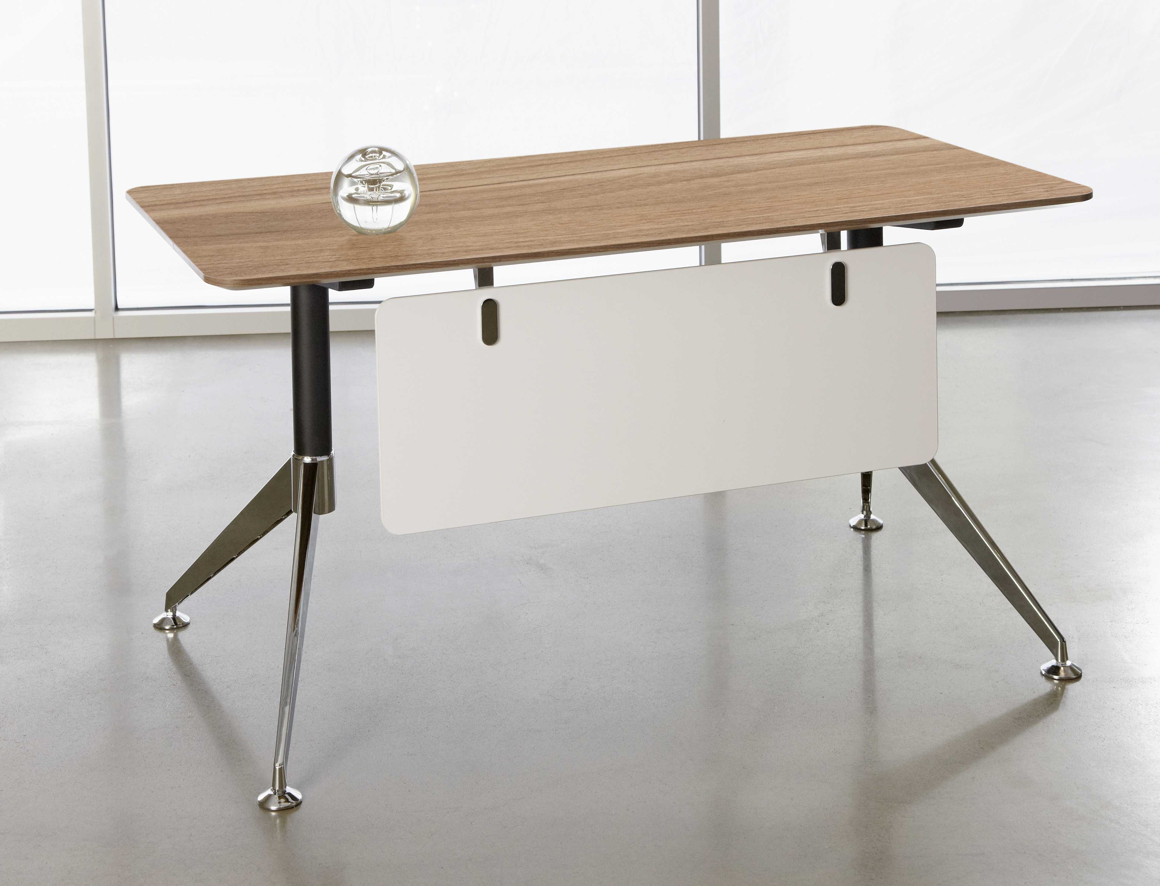 Unique Furniture 300 Series 55'' x 27'' Rectangular Walnut Computer ...