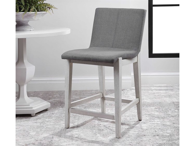 Uttermost Brazos Upholstered Ply Wood Charcoal Counter Stool | UT23554