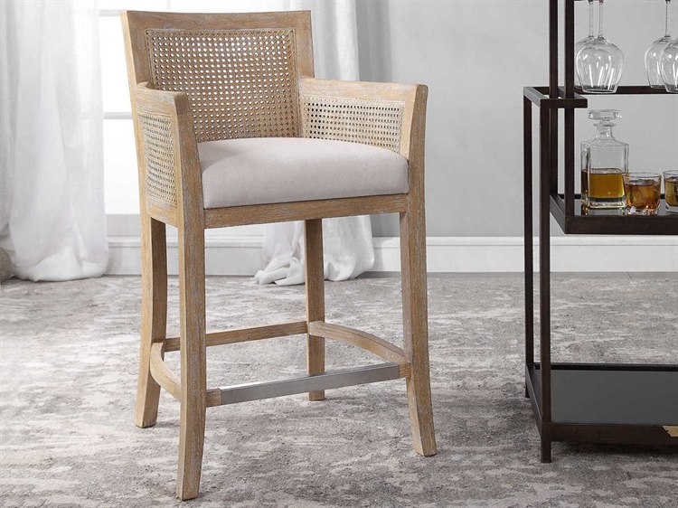 Uttermost Encore Upholstered Rubberwood Counter Stool | UT23522