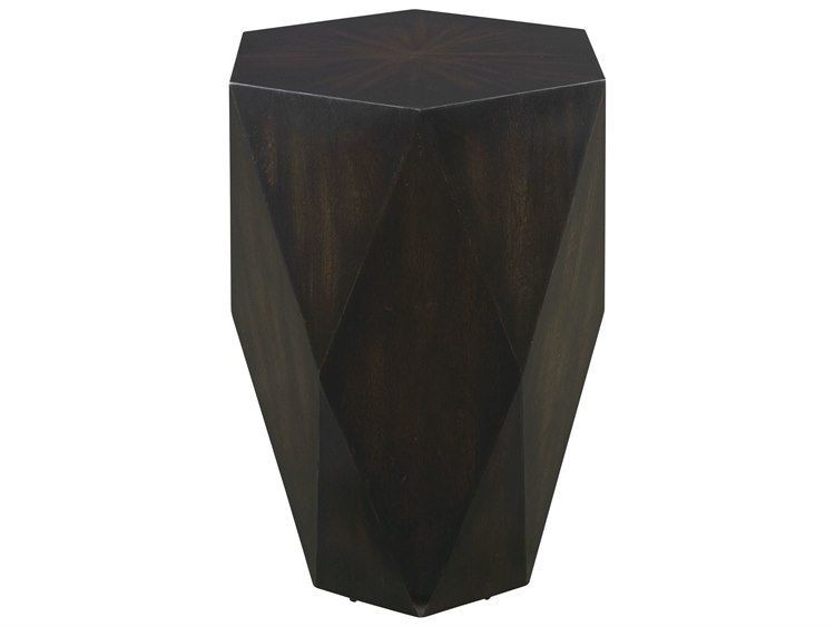Uttermost Volker Wood Worn Black Honey End Table | UT25492