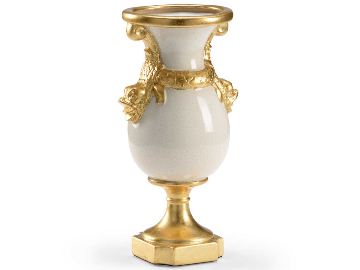 Wildwood White Crackle Gold Leaf Vase WL296501 wildwood-white-crackle-gold-leaf-vase-wl296501