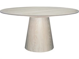 Four Hands Magnolia Round Wood Whitewash Dining Table | FSIMGN60R
